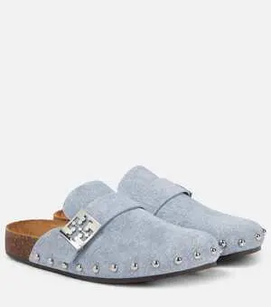 Tory Burch Mellow Studded Clogs - Blue