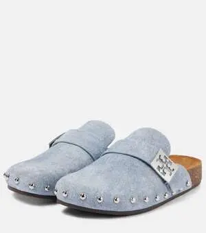 Tory Burch Mellow Studded Clogs - Blue