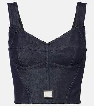 Dolce & Gabbana Denim Bustier Top