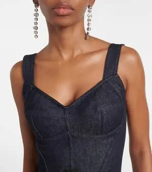 Dolce & Gabbana Denim Bustier Top