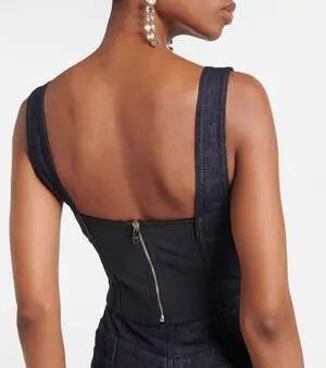 Dolce & Gabbana Denim Bustier Top