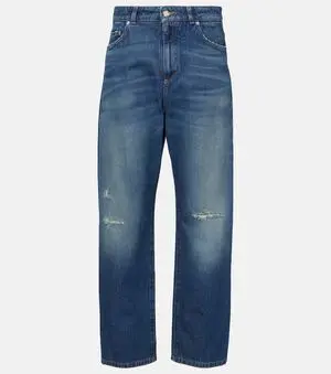Dolce & Gabbana Distressed Straight Leg Jeans