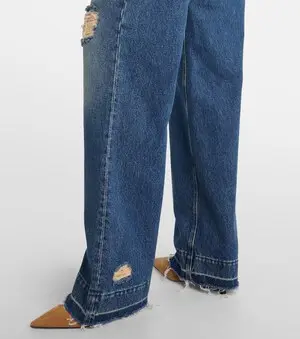 Dolce & Gabbana Distressed Straight Leg Jeans