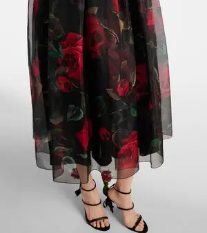 Dolce & Gabbana Floral Print Silk Cocktail Dress