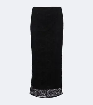 Dolce & Gabbana Lace Midi Skirt - Black