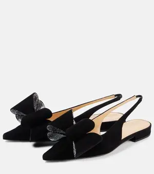 Mach & Mach Le Cadeau Suede Ballet Flats