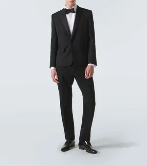 Saint Laurent Wool Tuxedo Jacket - Black