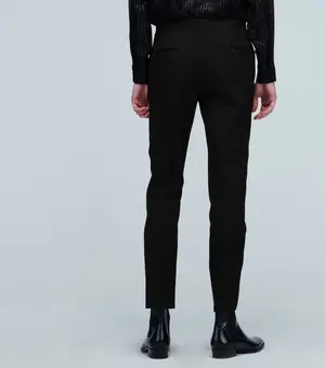 Saint Laurent Wool Tuxedo Jacket - Black