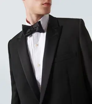 Saint Laurent Wool Tuxedo Jacket - Black