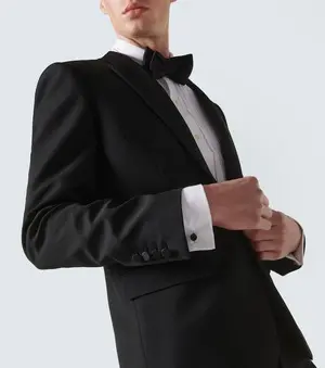 Saint Laurent Wool Tuxedo Jacket - Black