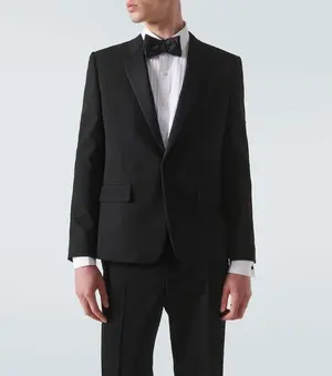 Saint Laurent Wool Tuxedo Jacket - Black