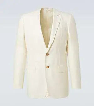 Gabriela Hearst Wool, Silk, And Linen Suit Jacket - White