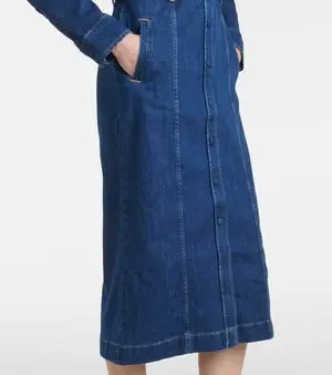 7 For All Mankind Denim Shirt Dress - Blue