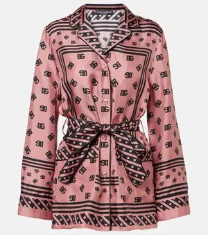 Dolce & Gabbana Dg Silk Satin Shirt - Pink