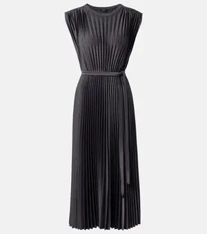 JOSEPH Volta Belted Midi Dress - Grey