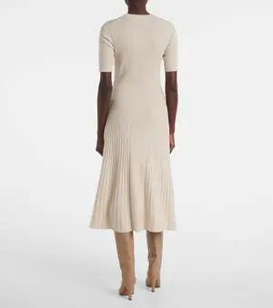 JOSEPH Ribbed-knit Wool Midi Dress