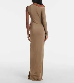 NENSI DOJAKA Asymmetric Ruffled Maxi Dress