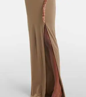 NENSI DOJAKA Asymmetric Ruffled Maxi Dress