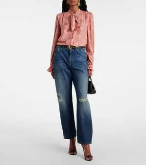 Dolce & Gabbana Distressed Straight Jeans