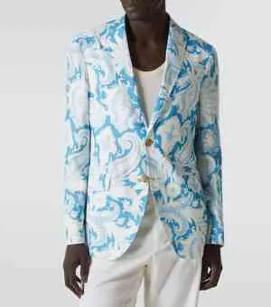 Etro Printed Single-breasted Cotton Blazer - Multicoloured