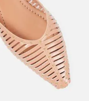 Ulla Johnson Violette Leather Flats - Beige