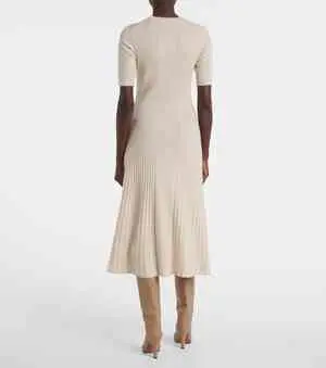 JOSEPH Ribbed-knit Wool Midi Dress