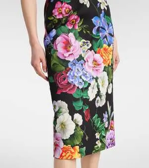 Dolce & Gabbana Floral Cotton-blend Midi Dress