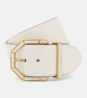 Etro Leather Belt - White