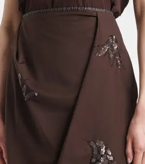 JACQUES WEI Embellished Midi Skirt