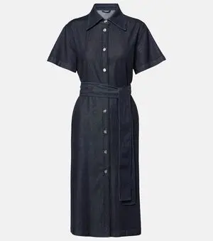 Dolce & Gabbana Belted Denim Shirt Dress