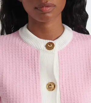PATOU Waffle-knit Cotton Cardigan