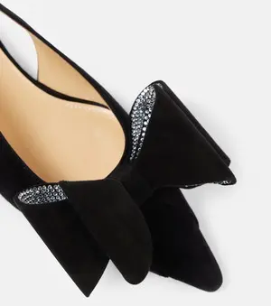Mach & Mach Le Cadeau Suede Ballet Flats