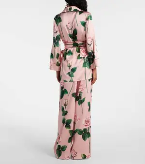 Dolce & Gabbana Floral Silk-blend Blouse - Pink
