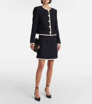 Veronica Beard Mabel Cropped Tweed Jacket