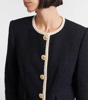 Veronica Beard Mabel Cropped Tweed Jacket