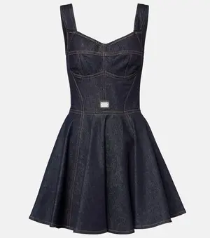 Dolce & Gabbana Denim Bustier Mini Dress