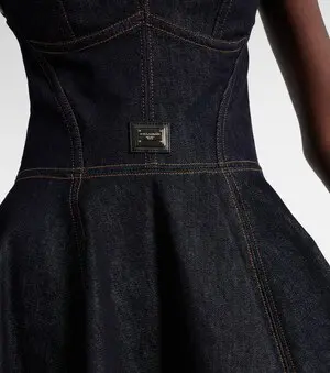 Dolce & Gabbana Denim Bustier Mini Dress