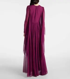 Dolce & Gabbana Gathered Silk Chiffon Gown