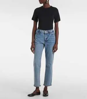 FRAME The Borrowed Straight Leg Jeans