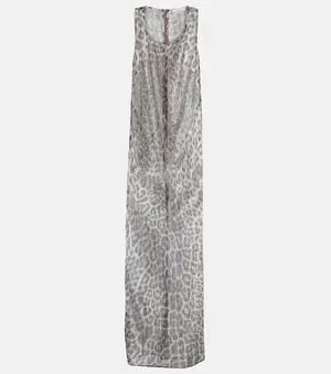 JACQUES WEI Crystal-embellished Maxi Dress - Grey