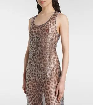 JACQUES WEI Crystal-embellished Maxi Dress