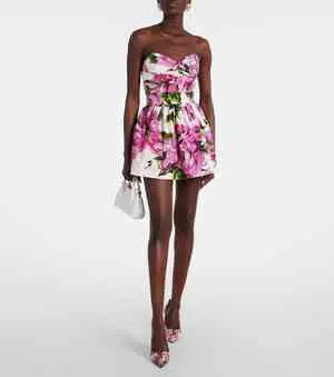 Dolce & Gabbana Floral Pleated Mini Dress
