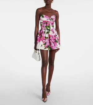 Dolce & Gabbana Floral Pleated Mini Dress
