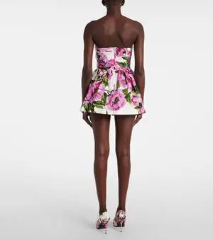 Dolce & Gabbana Floral Pleated Mini Dress
