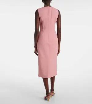 Dolce & Gabbana Virgin Wool Midi Dress - Pink