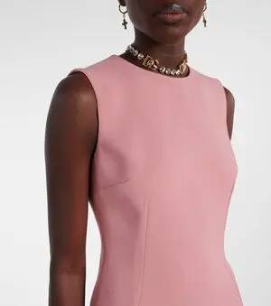 Dolce & Gabbana Virgin Wool Midi Dress - Pink