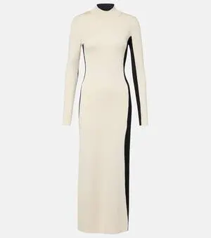 JOSEPH Knitted Wool And Silk Maxi Dress - Beige