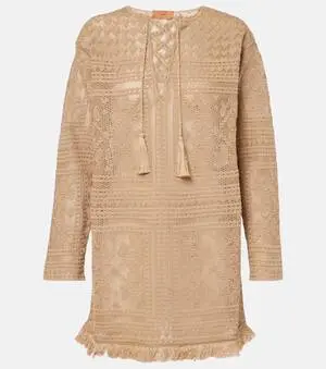 Alanui Kiss The Book Lace Minidress