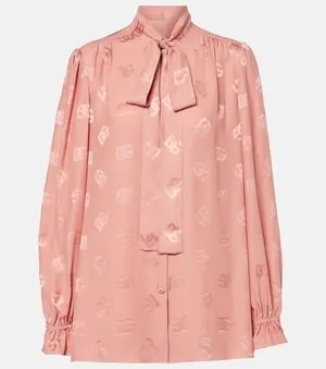 Dolce & Gabbana Dg Silk Satin Blouse - Pink