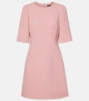 Dolce & Gabbana Virgin Wool Minidress - Pink